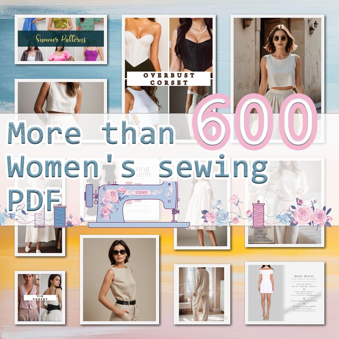 600+ Sewing Pattern PDF Pattern Easy Sewing Pattern Summer Skirt Set ...