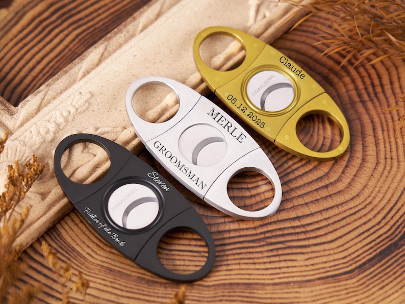 Personalized Cigar Cutter,custom Engraved Cigar Cutter,mens Cigar ...
