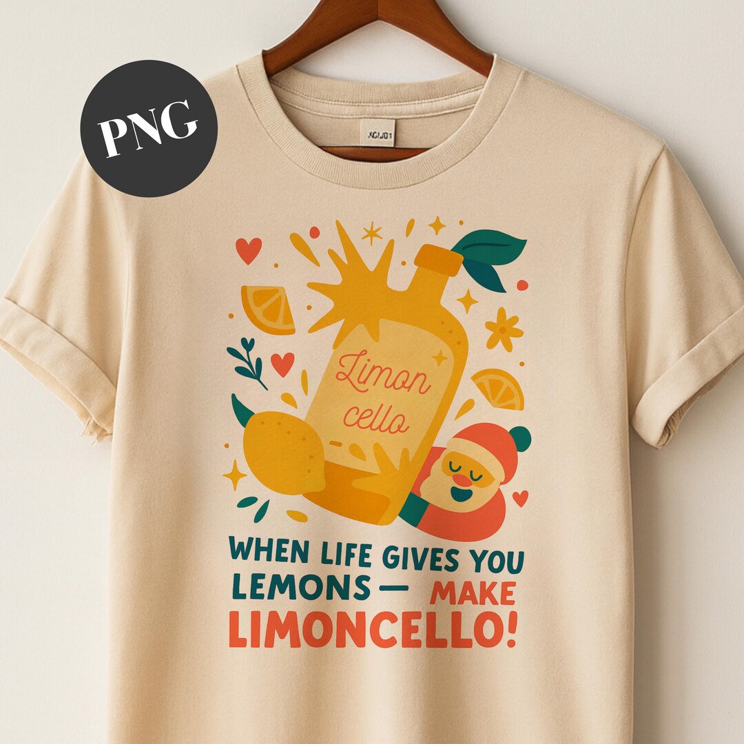 Limoncello Santa Sublimation PNG | Retro Groovy Christmas Shirt File ...