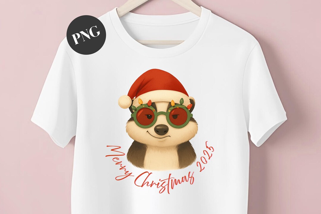 Christmas Badger PNG Ornament Sublimation | Secret Santa Gift Digital ...