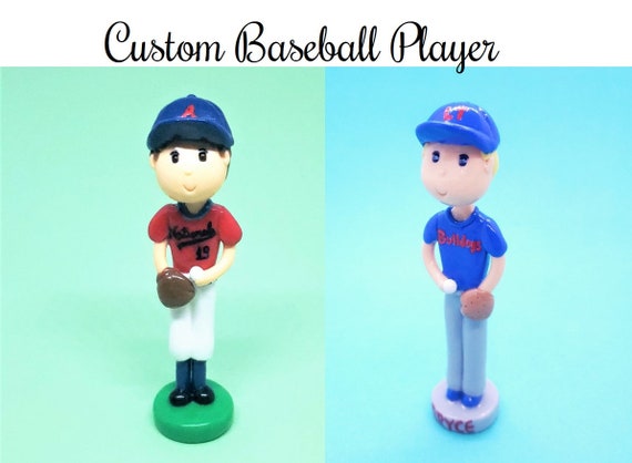 Personalized Baseball Player Figurine Pitcher Batter or | Etsy