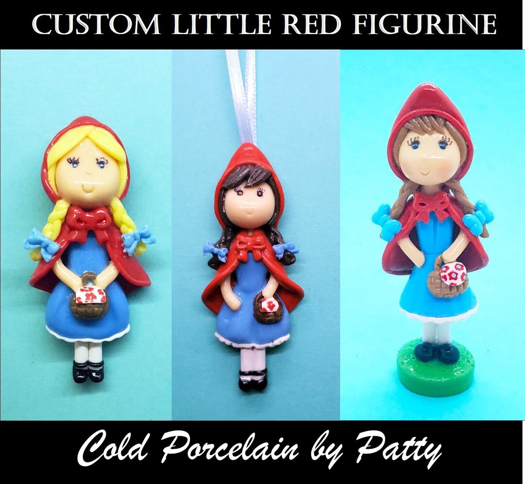 Custom Little Red Riding Hood Figurine, Ornament, Pendant, Brooch ...
