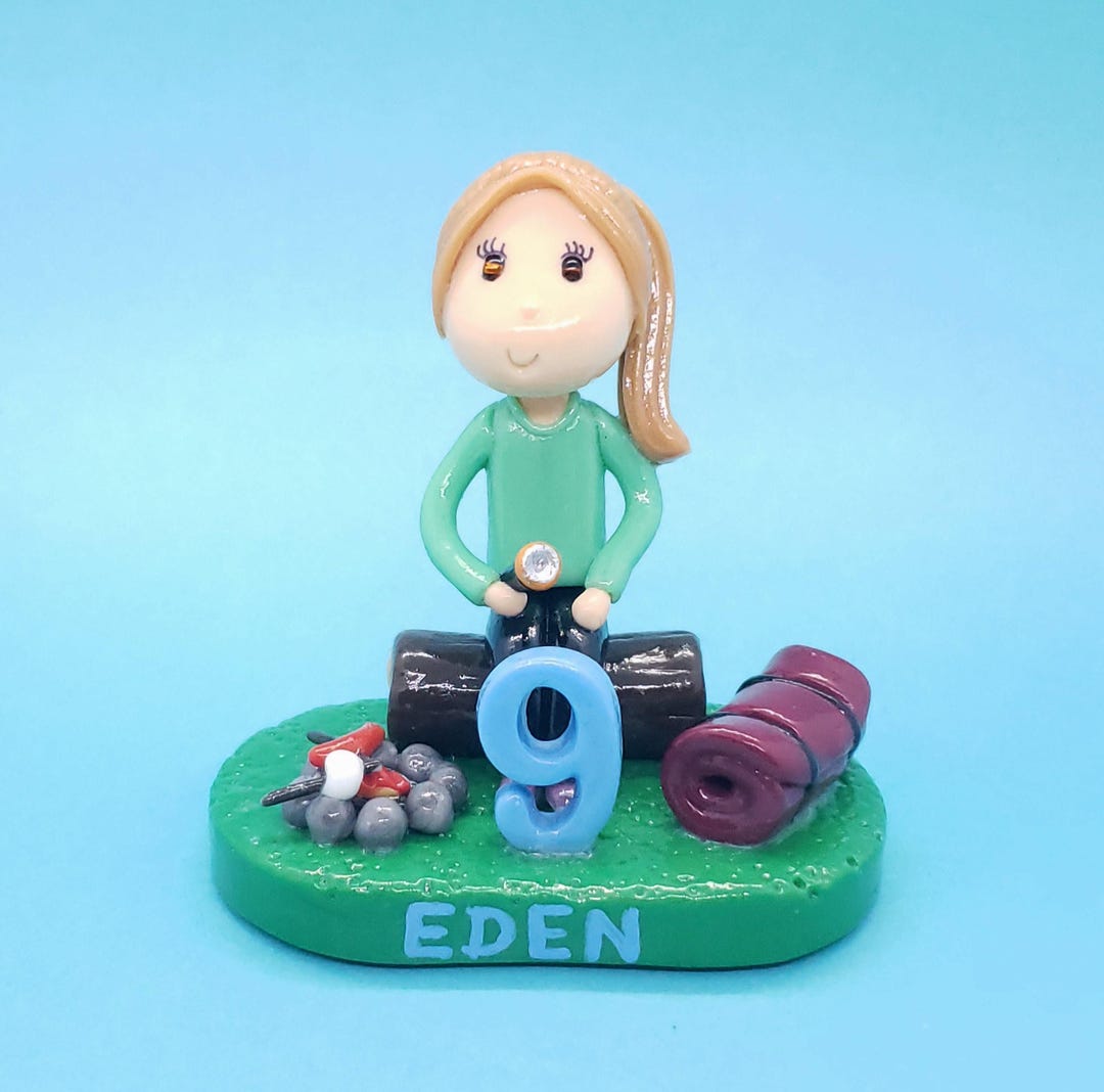 Custom Figurine | Camp, Bonfire Theme Personalized Cake Topper ...