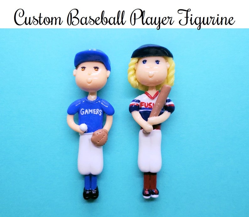 Custom Baseball Player Figurine Pitcher Batter or Catcher - Etsy