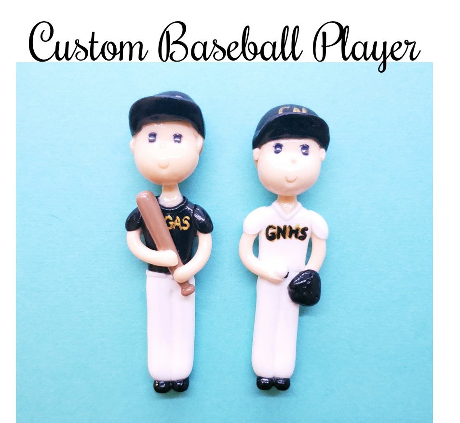 Custom Baseball Player Figurine Pitcher Batter or Catcher - Etsy
