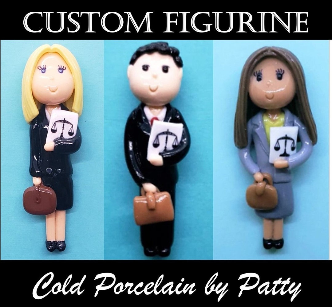 Custom Lawyer Figurine Ornament Magnet Cake Topper Decor Personalized ...