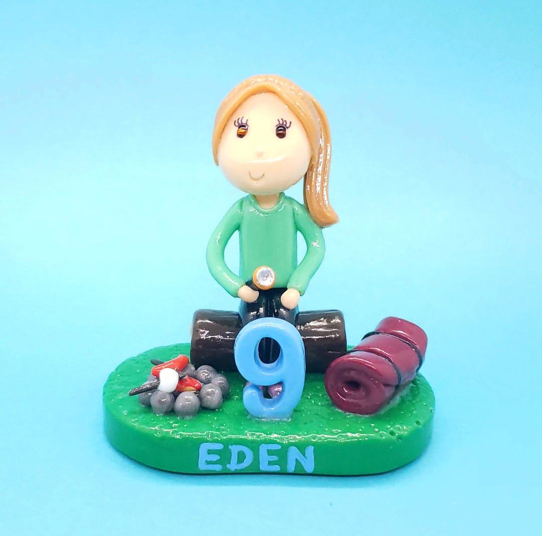 Custom Figurine, Camp Bonfire Themed Personalized Cake Topper - Etsy
