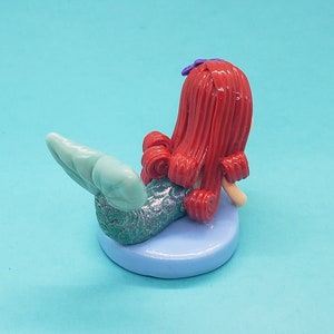 Little Mermaid Laying Down Figurine, Cake Topper, Decor, Mermaid Fan ...