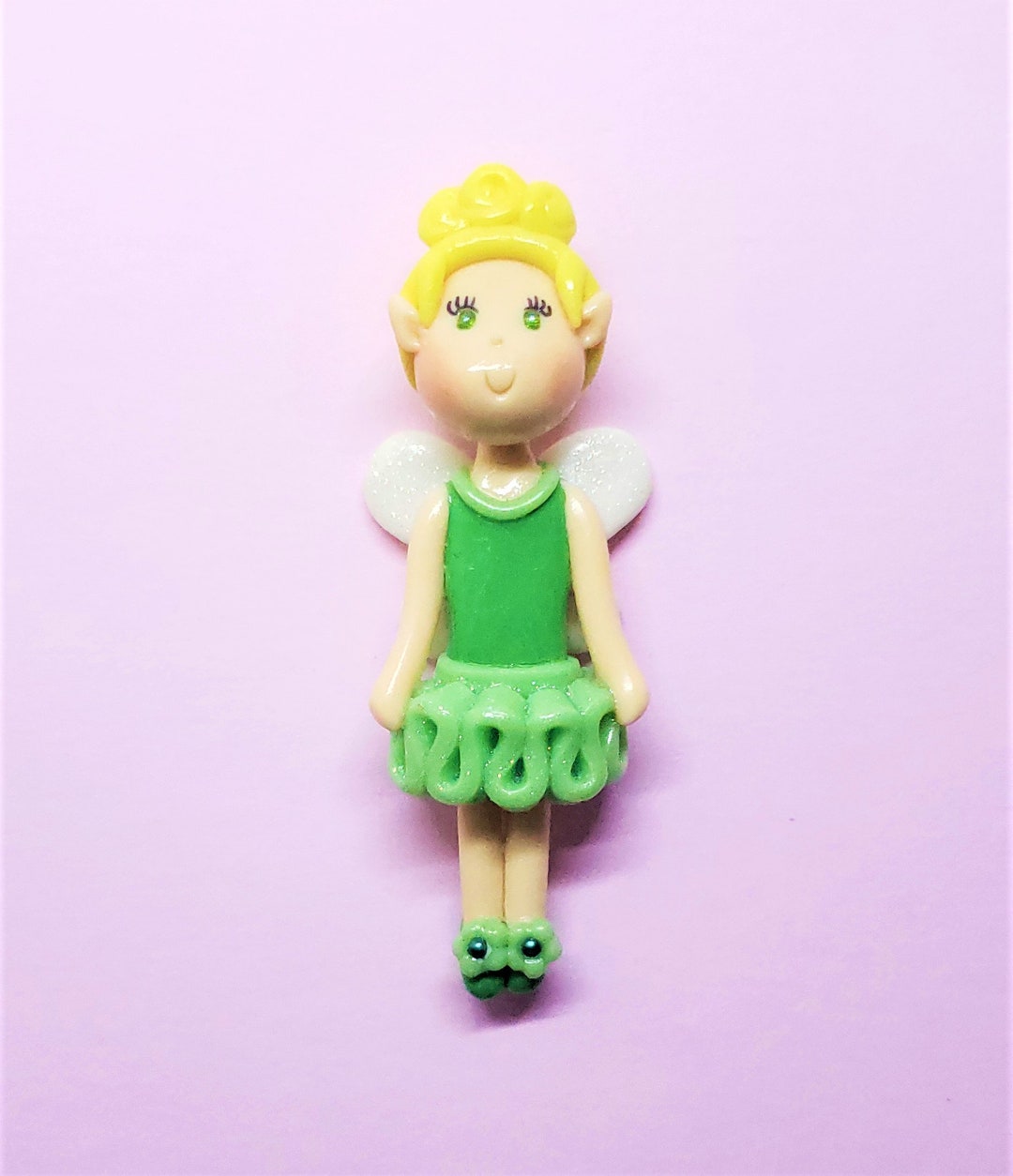Tinkerbell Fairy Figurine Personalized Pendant, Ornament, Brooch ...