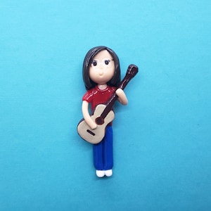 Custom Artist Acoustic Guitar Player Figurine Musician, Guitarist ...