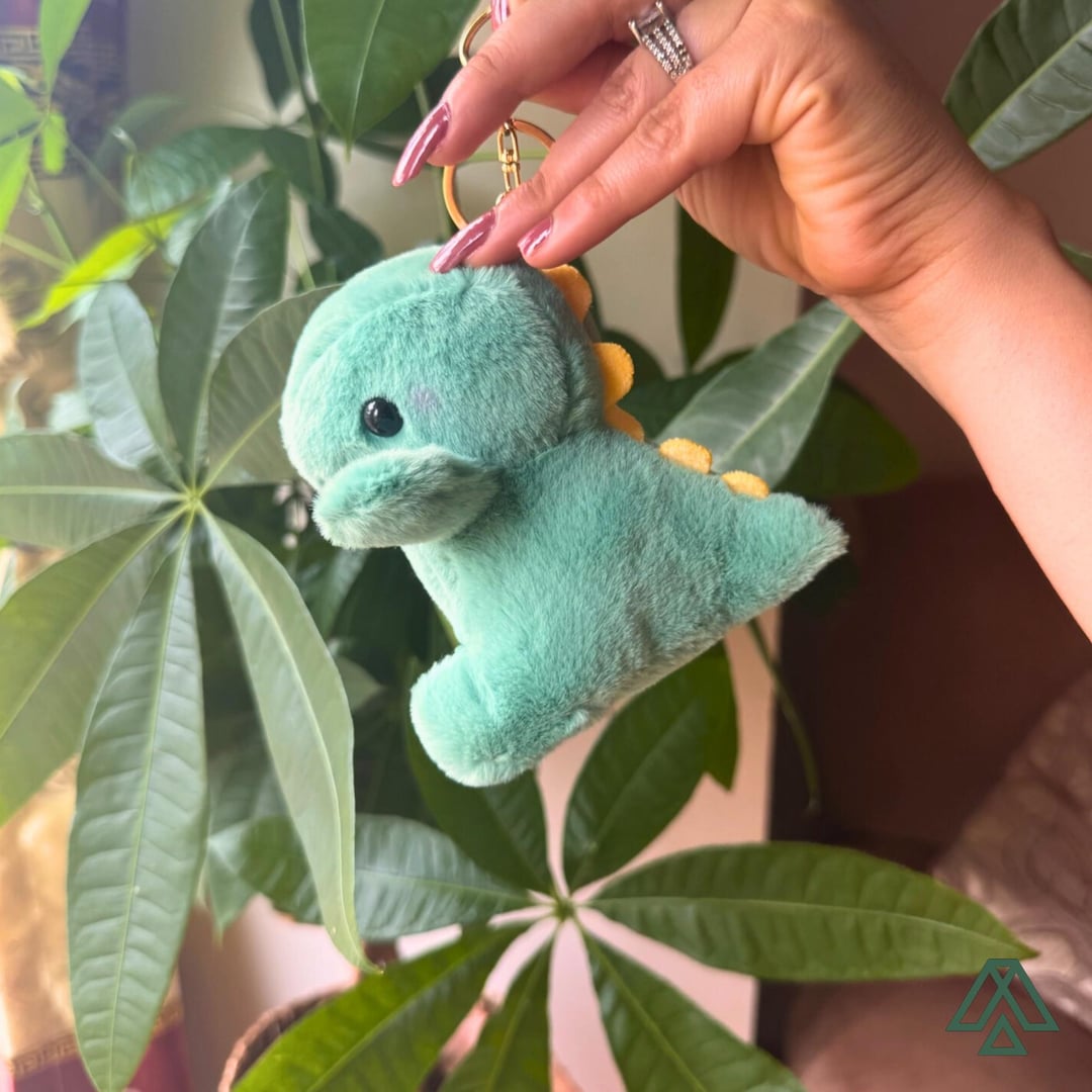 Plush Dinosaur Keychain, Dino Bag Charm, Cute Animal Keychain for ...