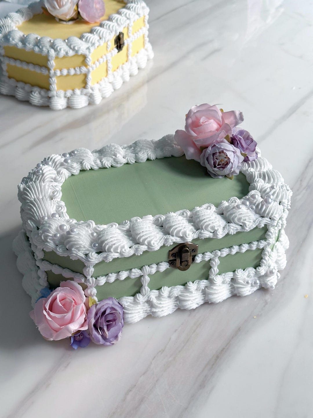 Vintage Style Fake Cake Jewelry Box: Handcrafted Retro Decor - Etsy