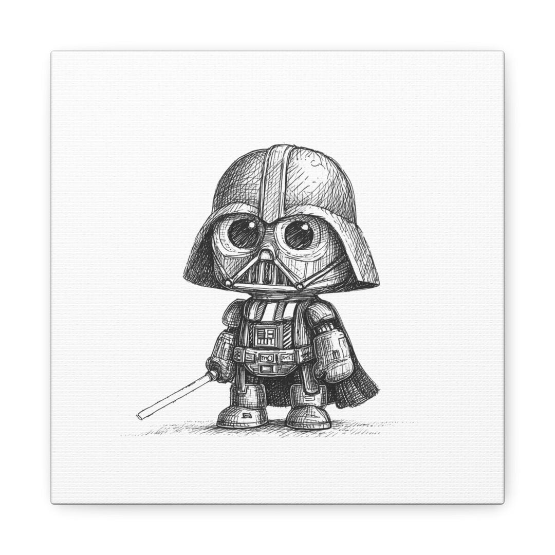 Canvas Print, Chibi Dark Lord Wall Art, Sci-fi Movie Lover Gift, 10x10 ...