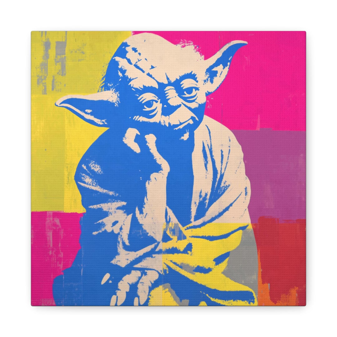 Pop Art Yoda Canvas Print | Colorful Star Wars Wall Art | Retro Jedi ...