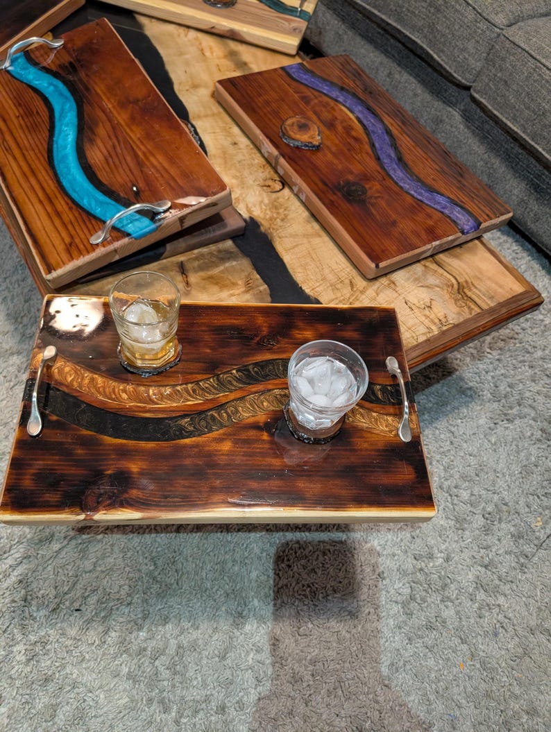 Epoxy River, Serving Tray - Etsy