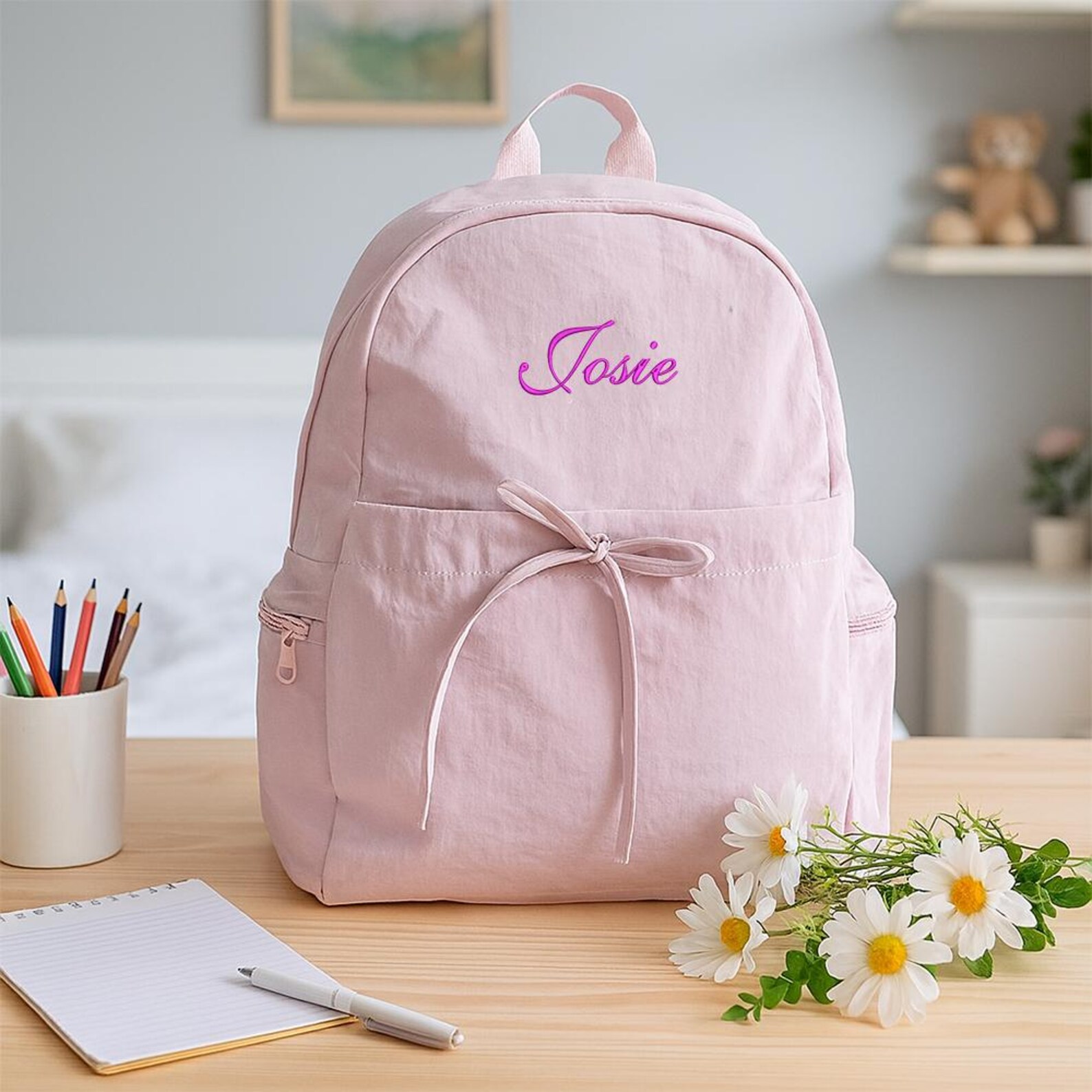 Personalized Ballet Backpack for Girls,embroidered Name & Bow Toddler ...