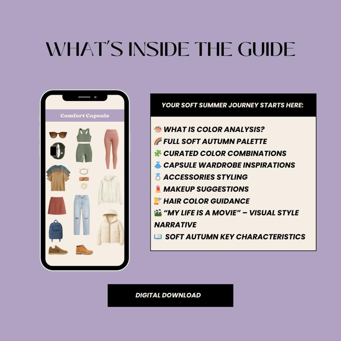 Soft Autumn Color Palette Guide: Personal Color Analysis (PDF Download ...