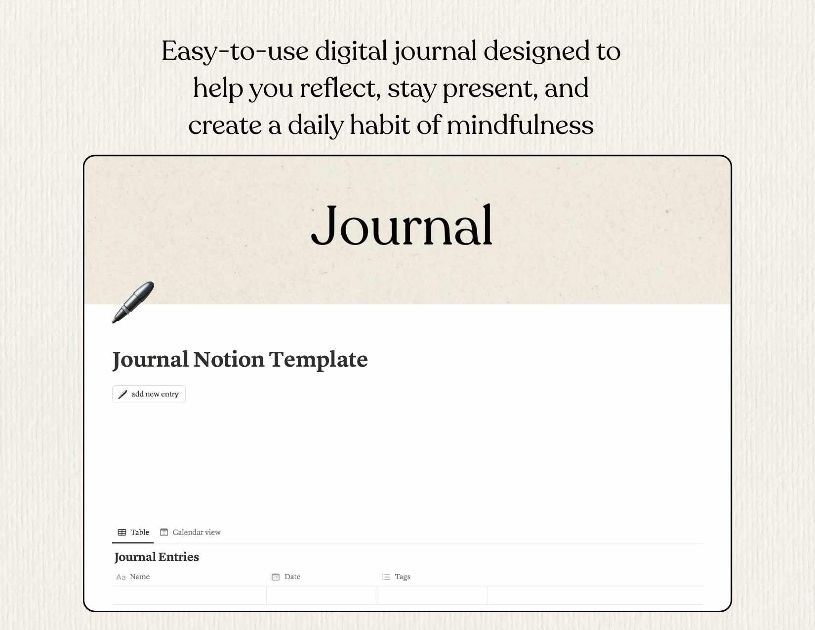 The Ultimate Notion Journal Template Simple Aesthetic Journaling Notion ...