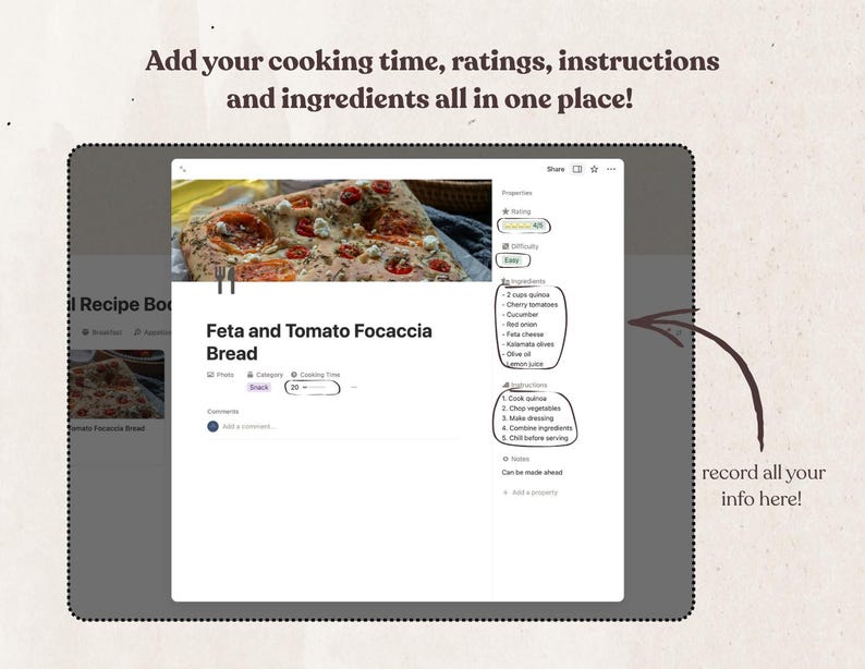 The Ultimate Recipe Book Notion Template Meal Organizer Notion ...
