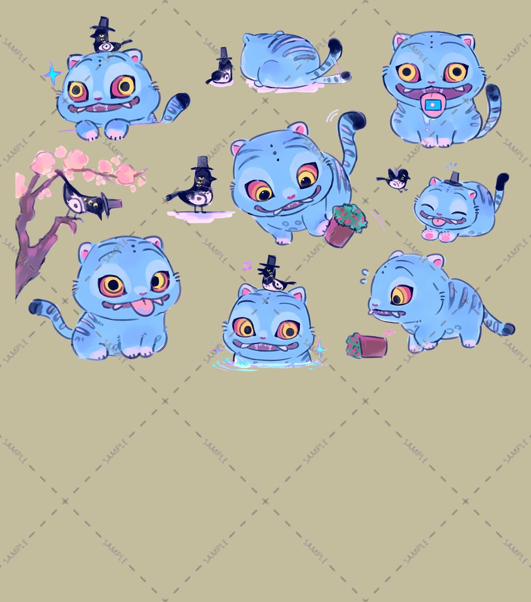 Kpop Demon Hunters Tiger Png, Derpy the Tiger and Bird Demon Hunter ...