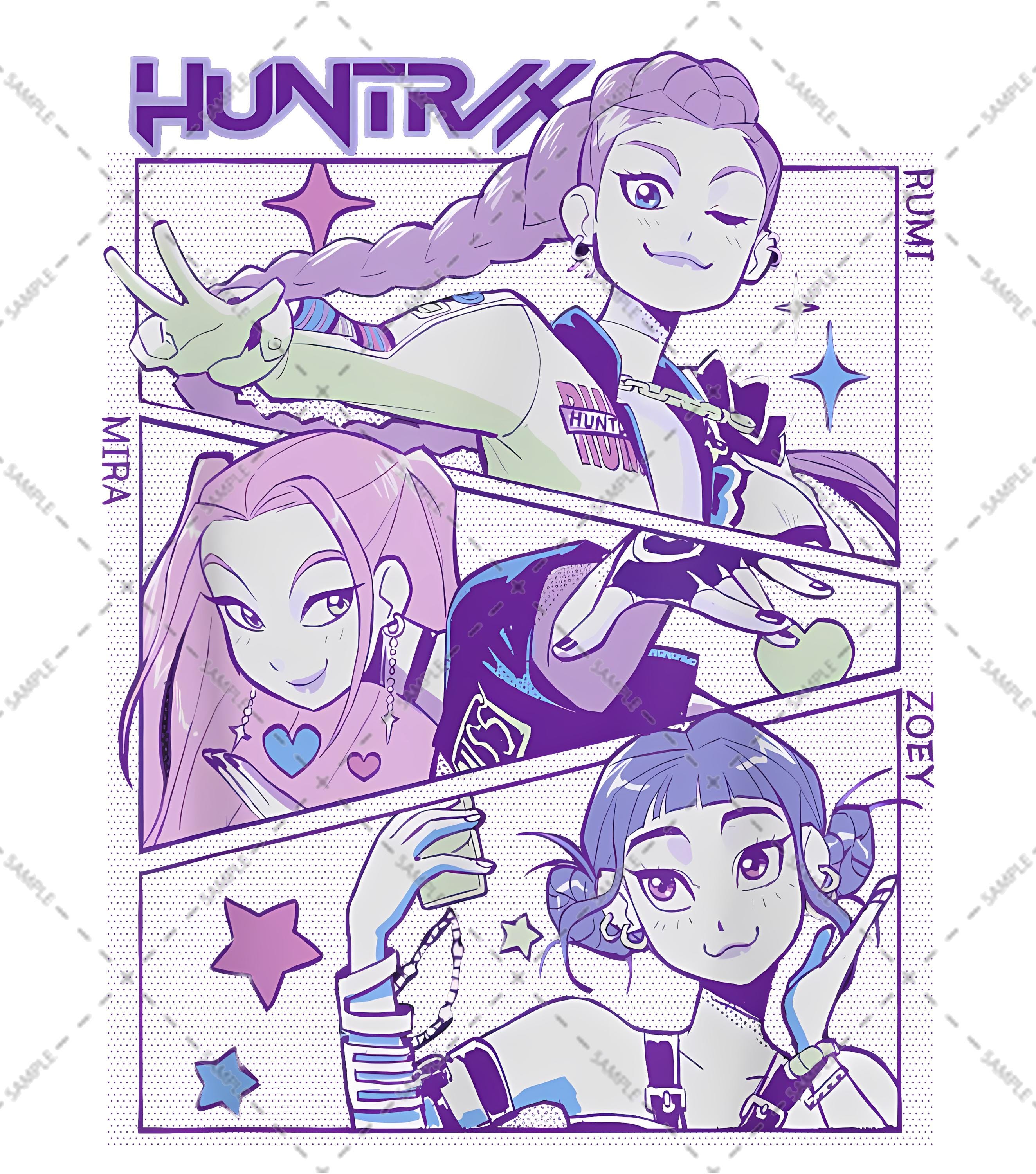 Huntrix Girl Kpop Demo Movie Vintage File Png, Kpop Demon Hunters File ...