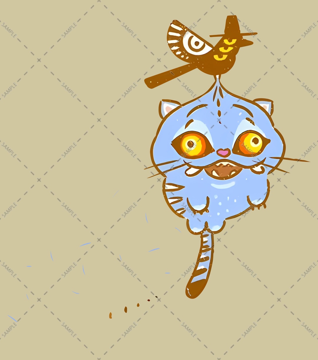 Kpop Demon Hunters Tiger Png, Derpy the Tiger and Bird Demon Hunter ...