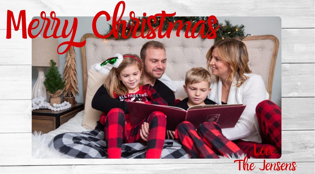 Bundle of 5 Landscape Style Christmas Cards: Front & Back - Etsy