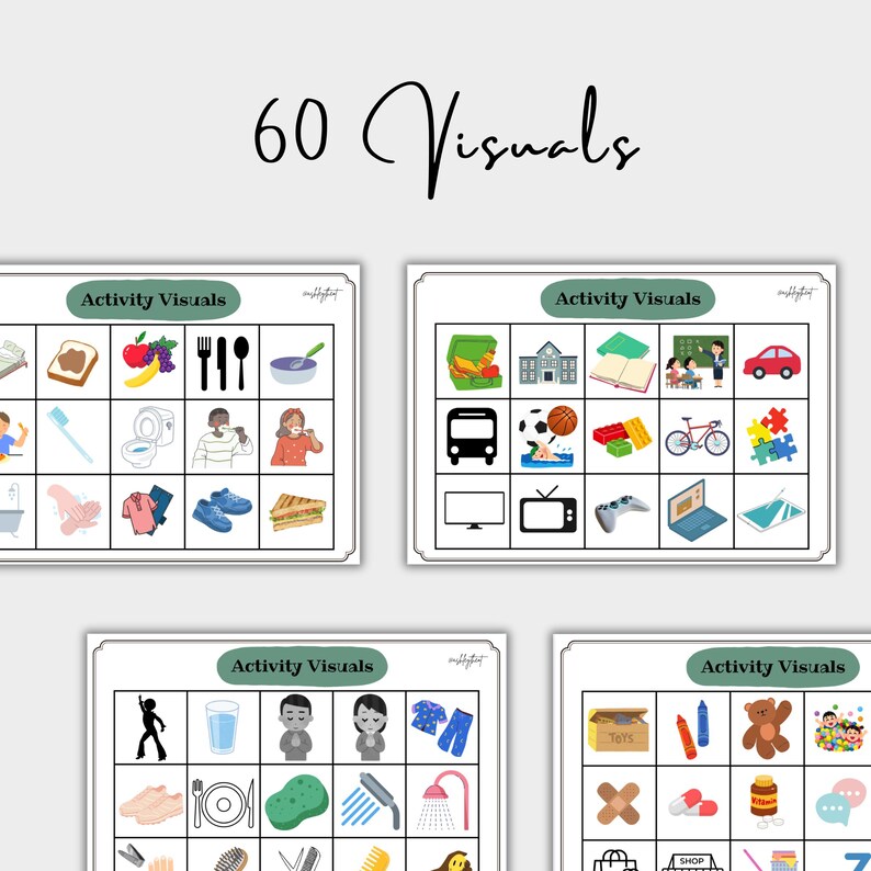 Daily Routine Visual Schedule for Kids | Printable Visual Chart | Ot ...