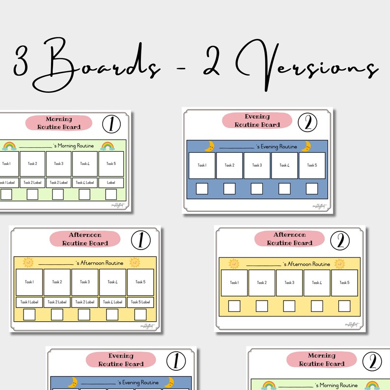 Daily Routine Visual Schedule for Kids | Printable Visual Chart | Ot ...
