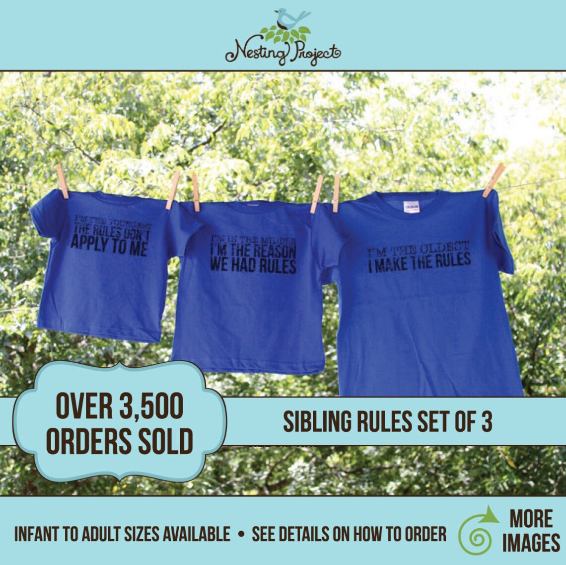 The Original Sibling Shirts / Sibling Shirt Set of 3 / Oldest Child ...