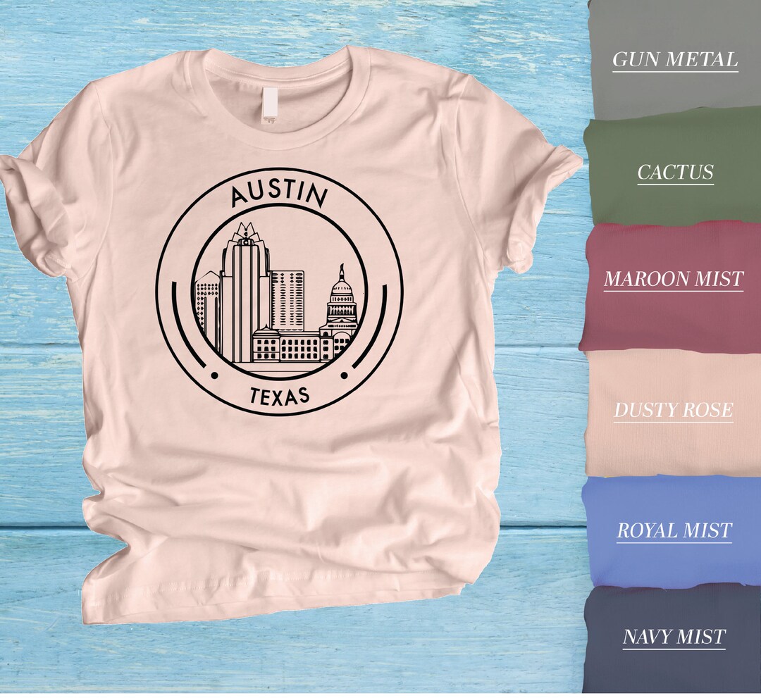 Austin T-shirt, Austin Skyline Shirt, Austin Tee, Austin Vacation Gift ...