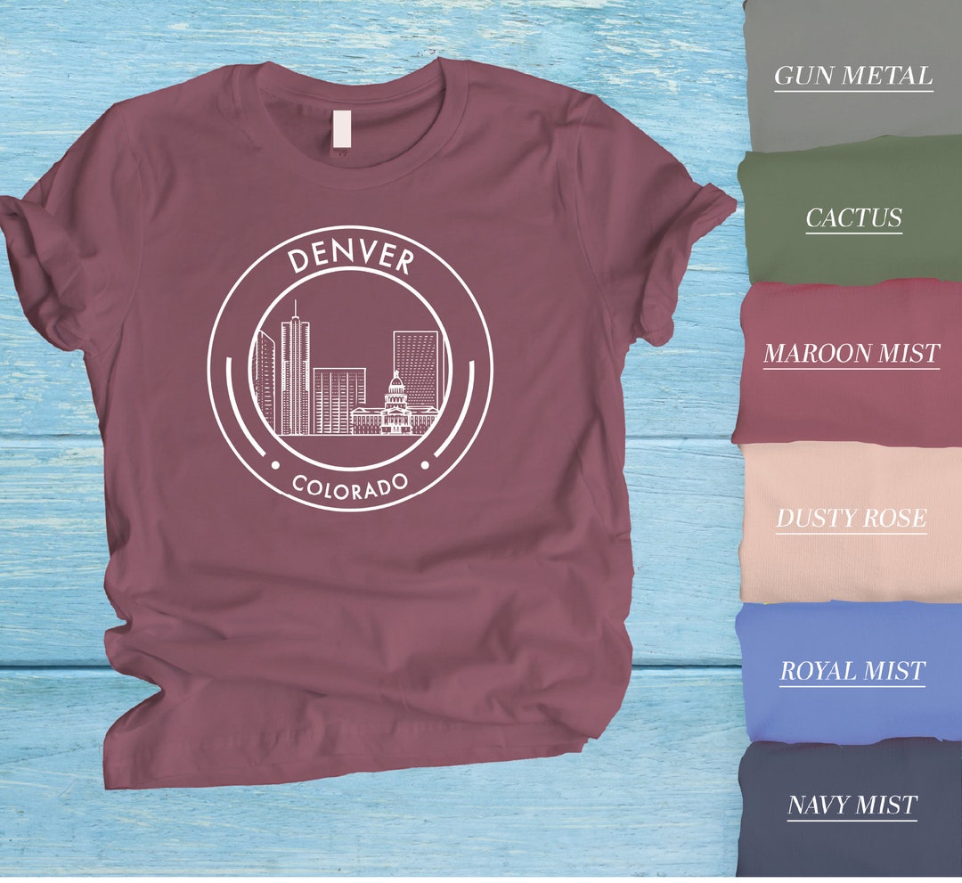 Denver T-shirt, Denver Skyline Shirt, Denver Tee, Denver Vacation Gift ...
