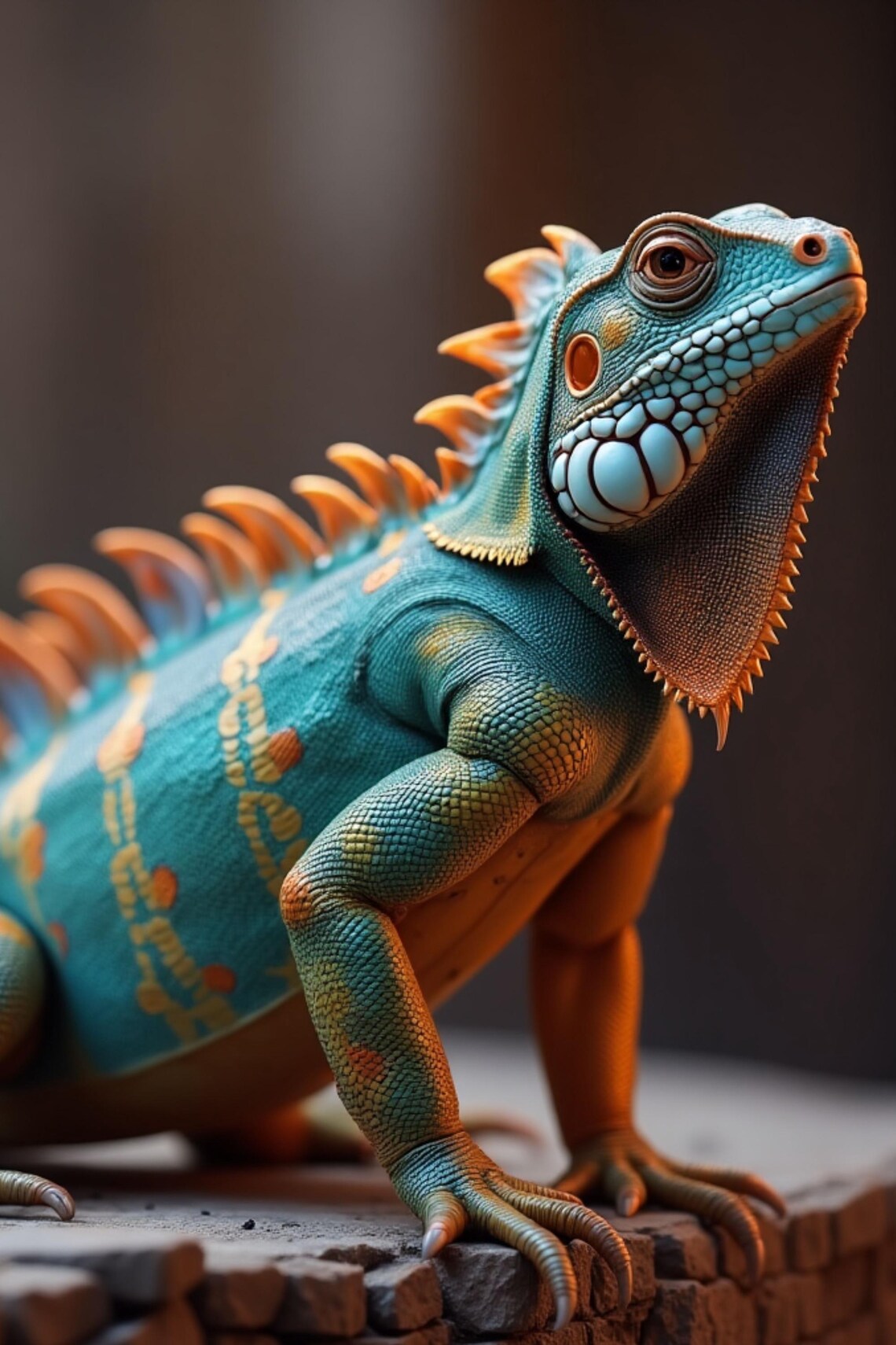 Gilded Guardian – Iguana Wall Art | Jungle Animal Printable | Digital ...