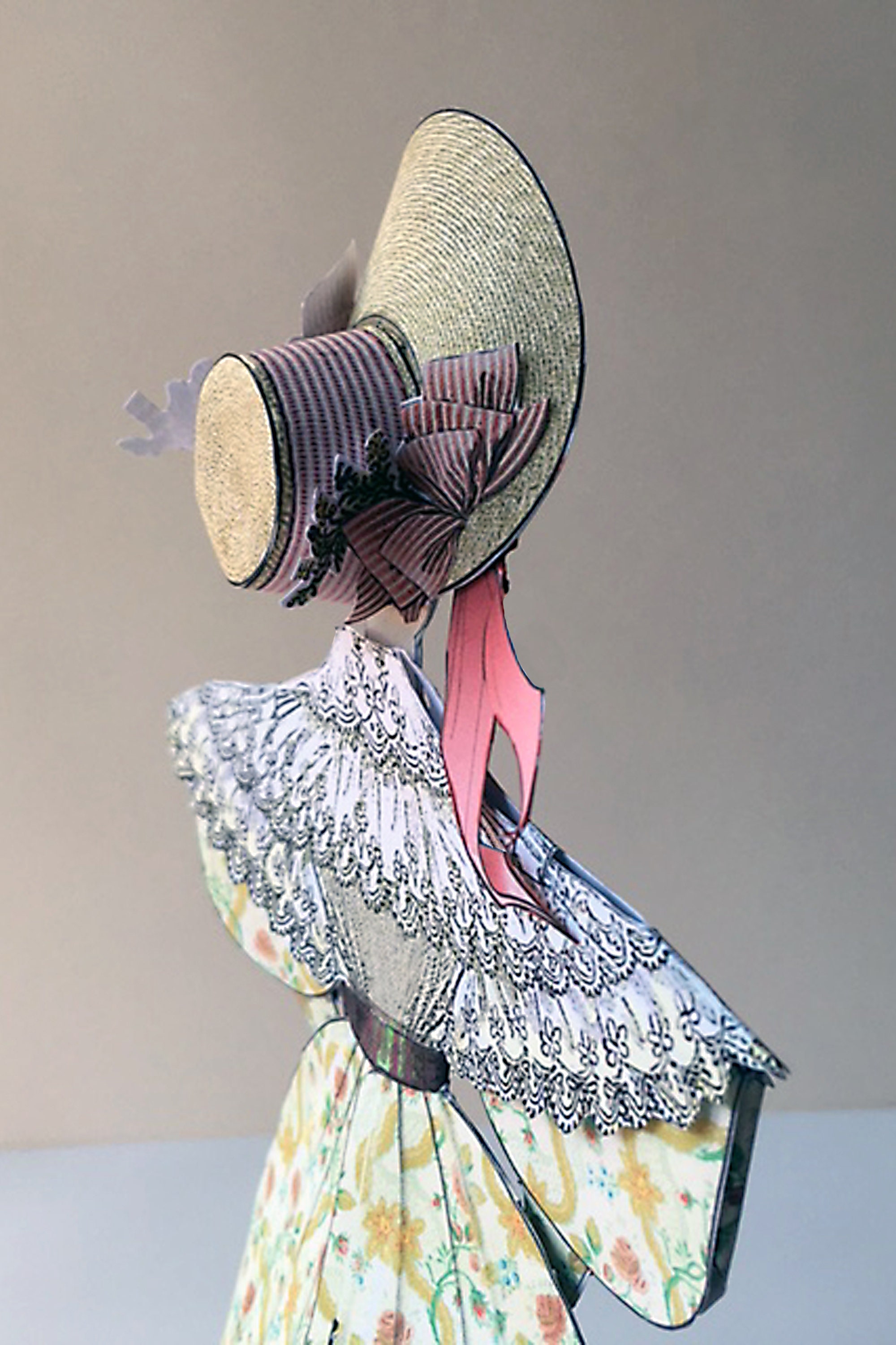 3-D Paper Fashion Fun Summer Bonnet and Canezou Accessory Kit for ...