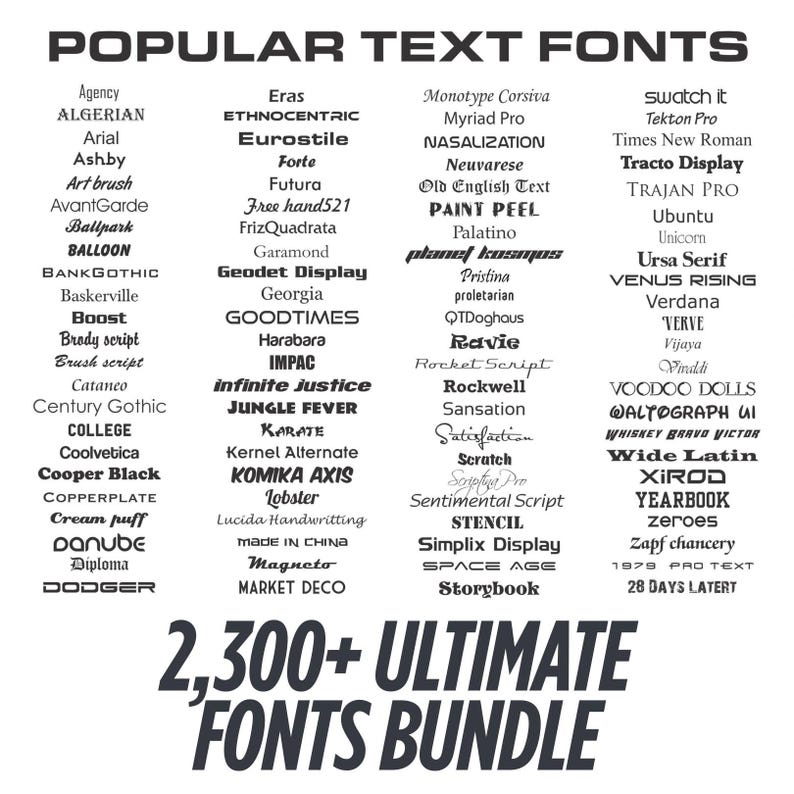 2300 FONTS, Mega Fonts Bundle, Fonts for Canva, Wedding Fonts Bundle ...