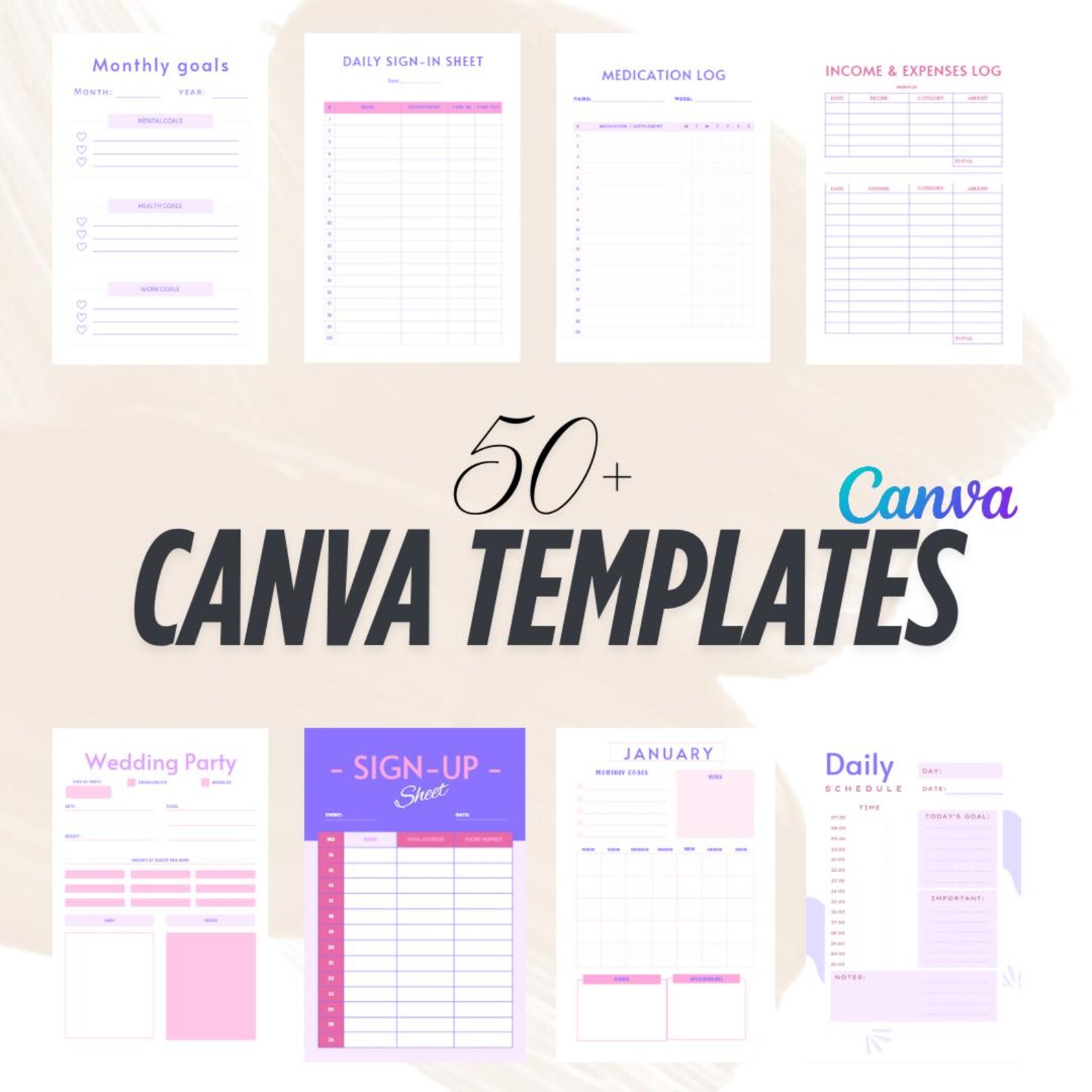 50+ Canva Templates 2025 Edition PLR MRR Editable Digital Products ...