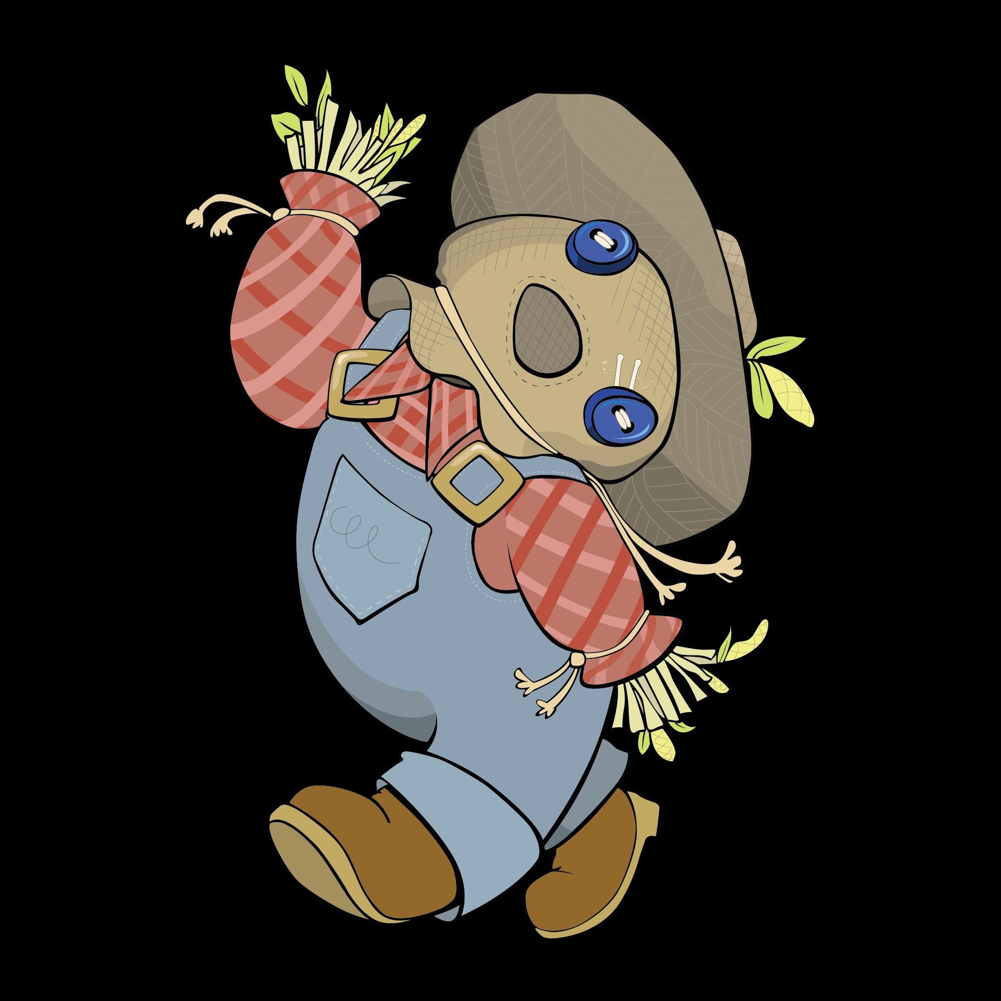 Scarecrow Clip Art Printable Digital Instant Download for Halloween ...