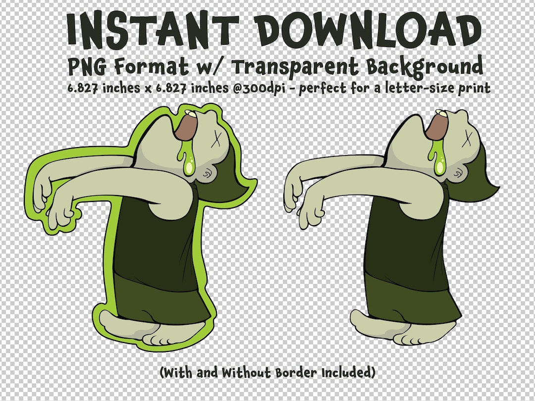 Zombie Clip Art Printable Digital Instant Download for Making Halloween ...