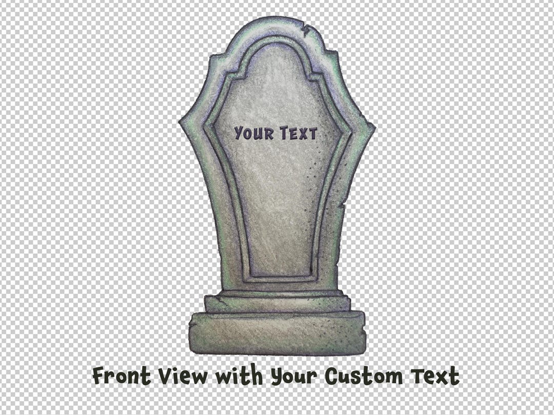 Customizable Tombstone Clip Art Printable Halloween Craft on ...
