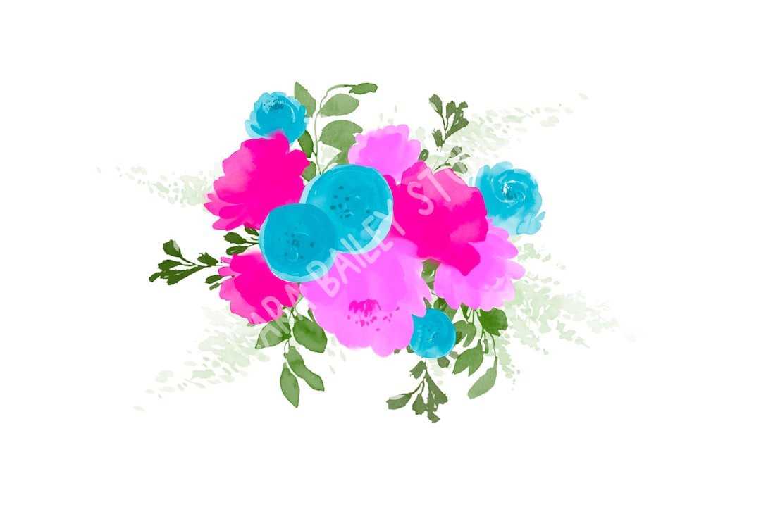 Floral Printable Art "rylee", Instant Download Art, Flowers Print ...