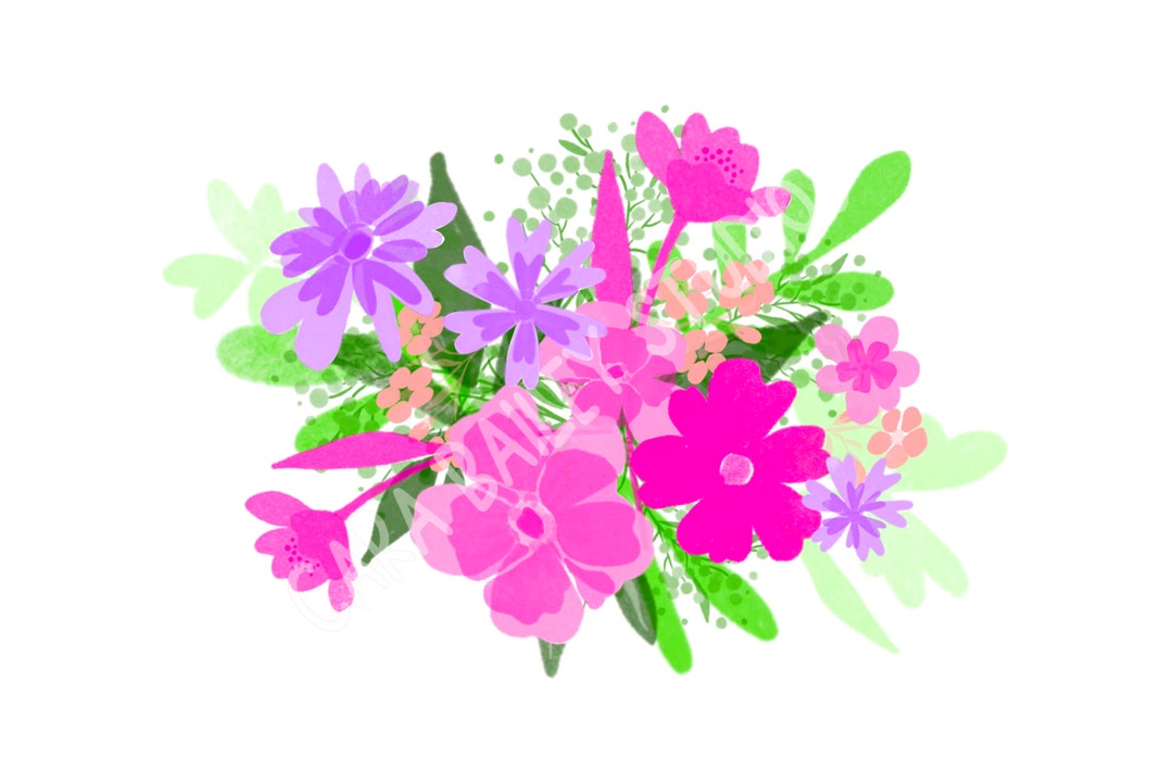 Floral Printable Art "eliana", Instant Download Art, Flowers Print ...