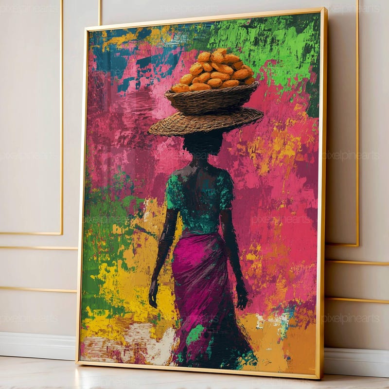 African Market Scene Art - Etsy