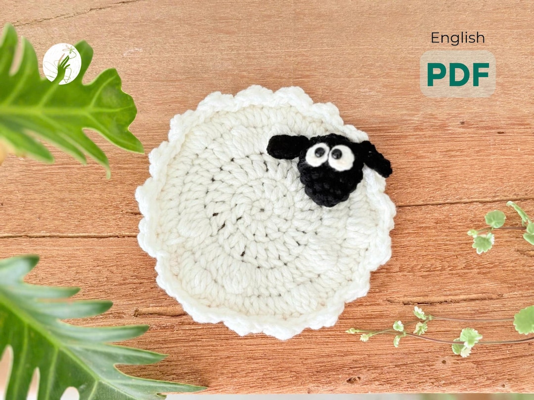 Crochet Sheep Coaster Pattern: Beginner-friendly Mug Rug (PDF Download ...
