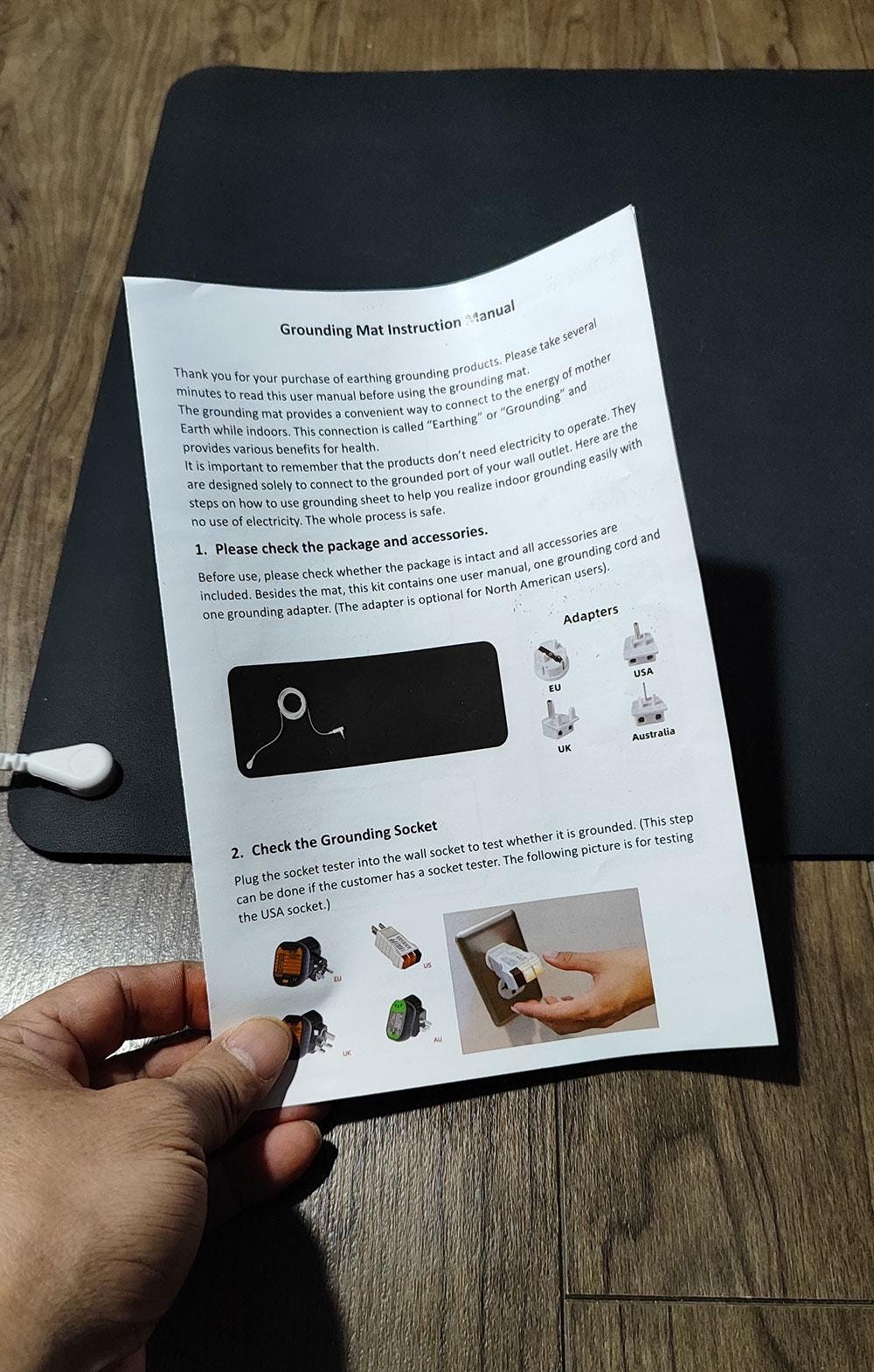Earthing Grounding Mat. Use If for Therapy, as a Mouse Pad, Sleep, Yoga ...