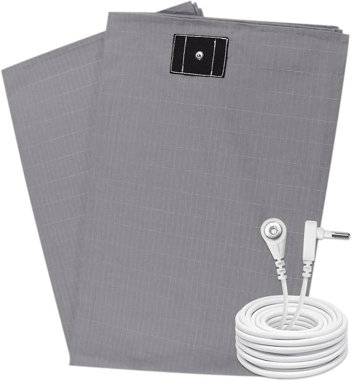 Earthing Essentials Kit. Grounding Flat Sheet and Grounding Mat Used for Sleep, Therapy, Healing ...