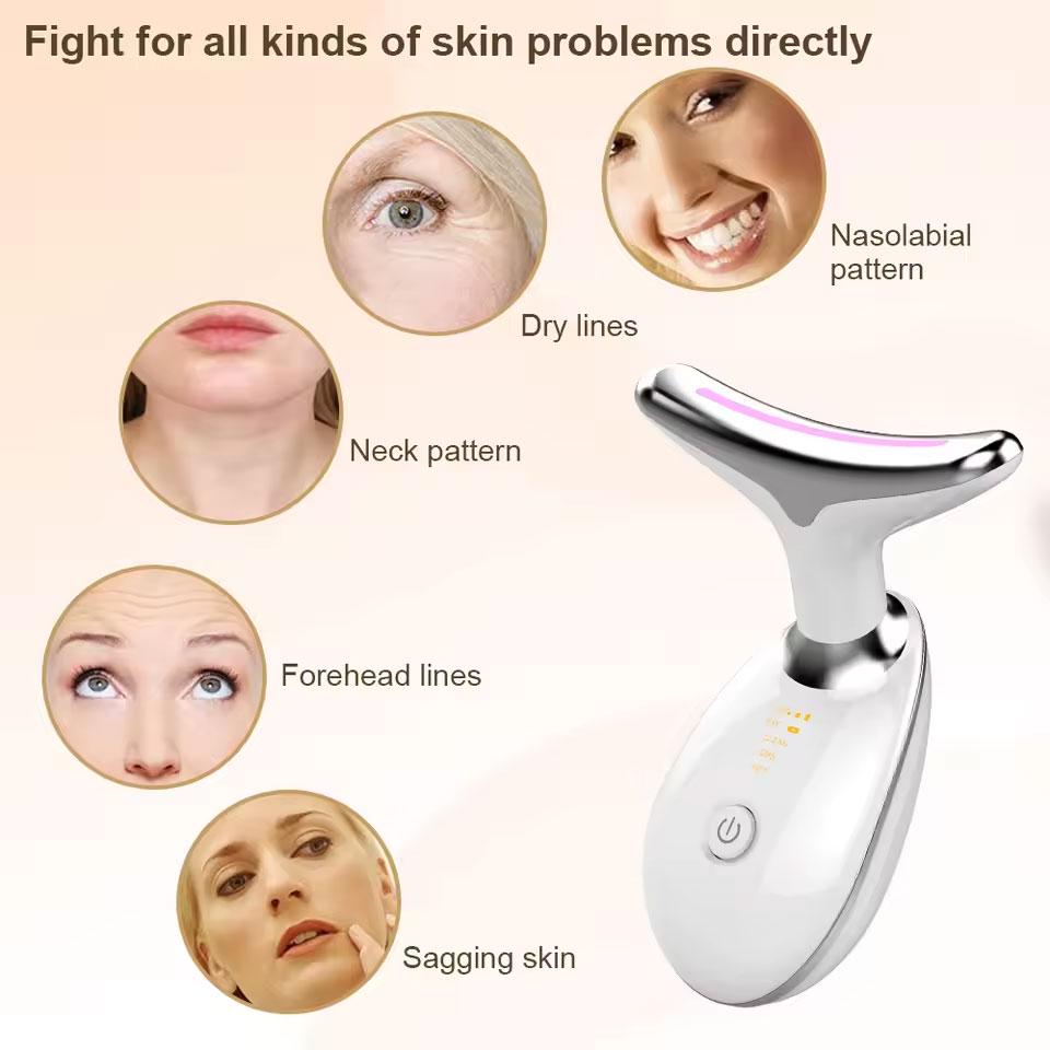 Facial Microcurrent EMS Neck Face Lifting Massager. Neck Face Beauty ...