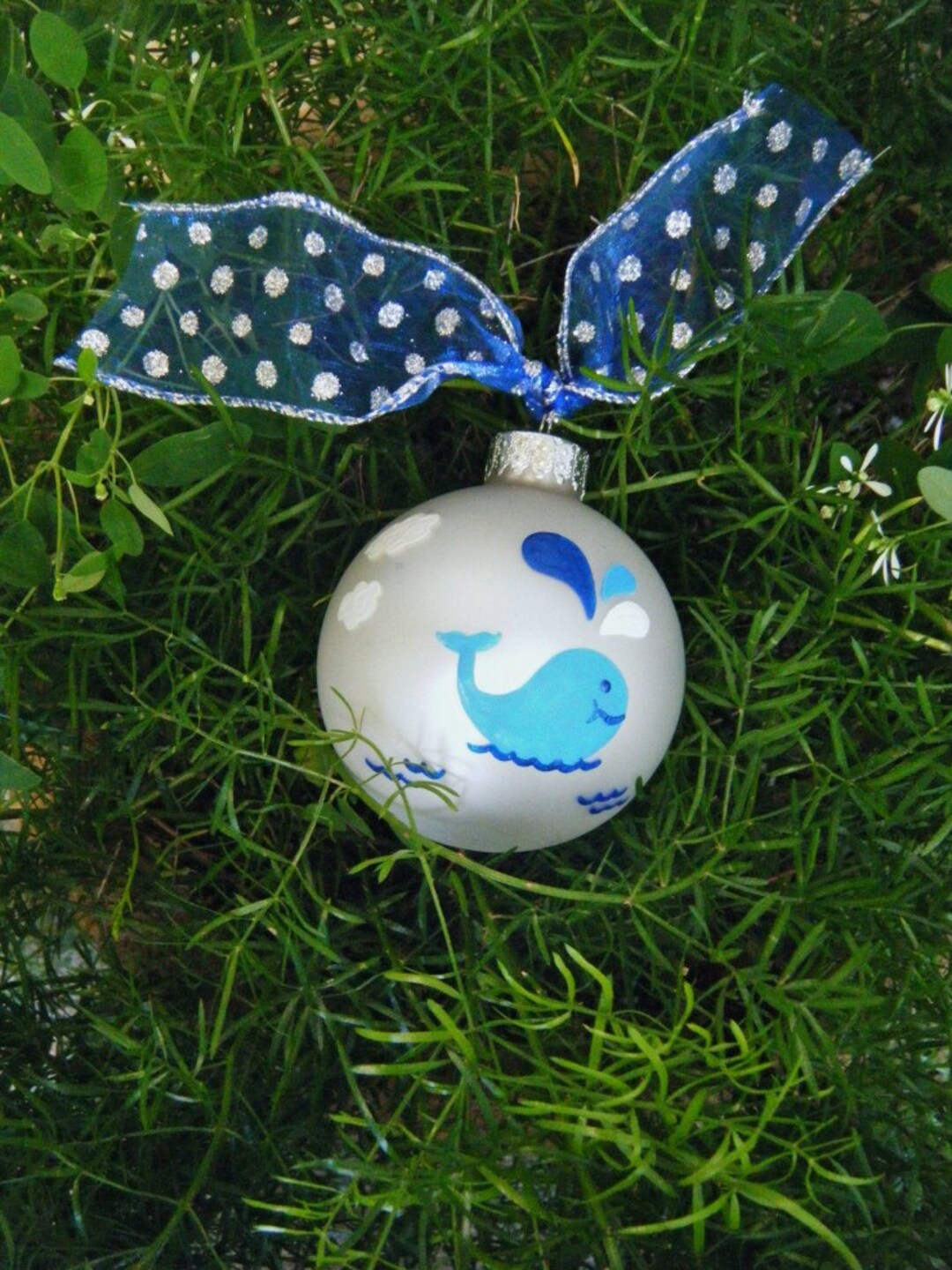 Whale Ornament Personalized Whale Watching Vacation Souvenir Blue Whale ...