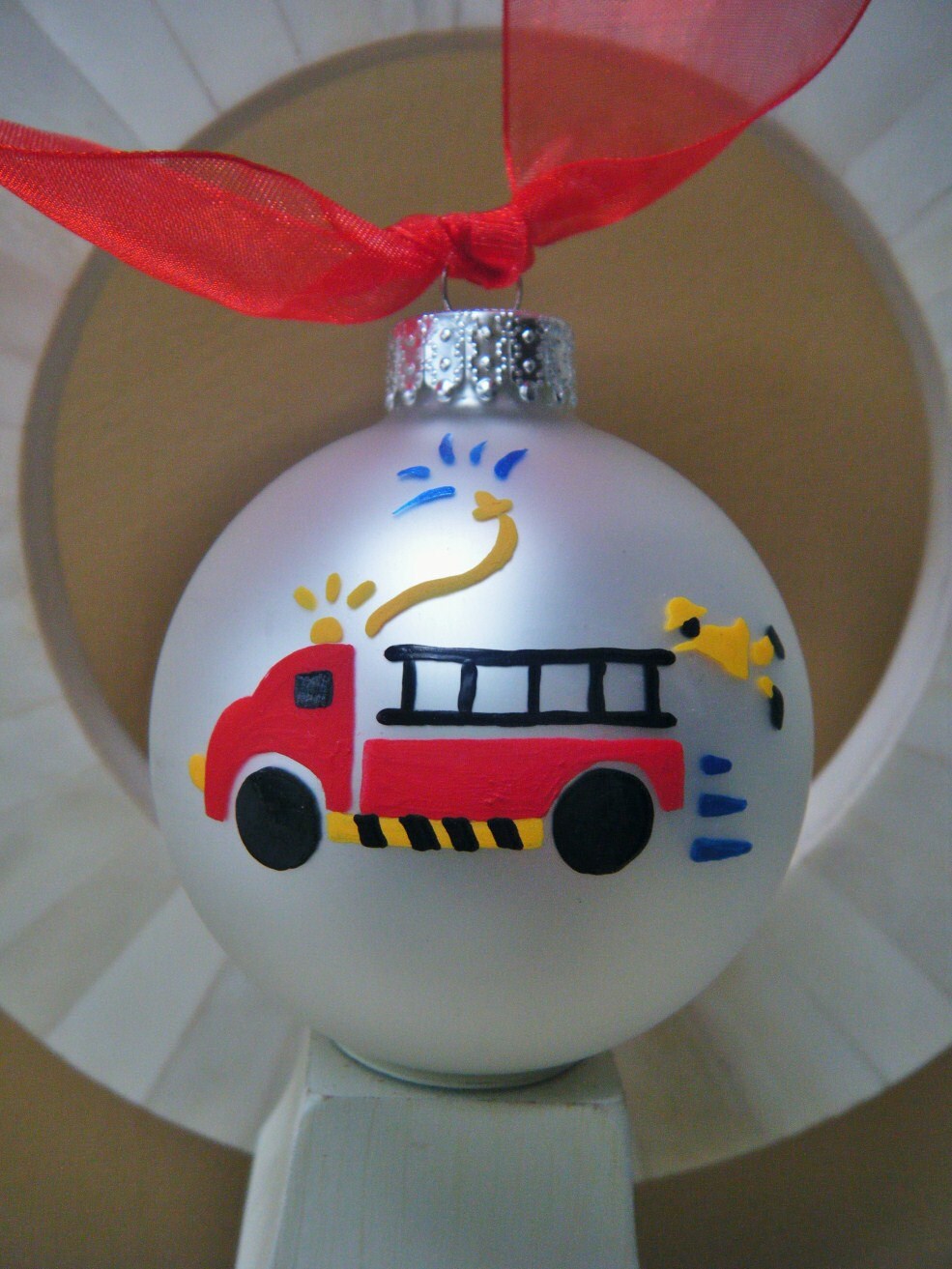 Firetruck Ornament Personalized Truck for Birthday or | Etsy