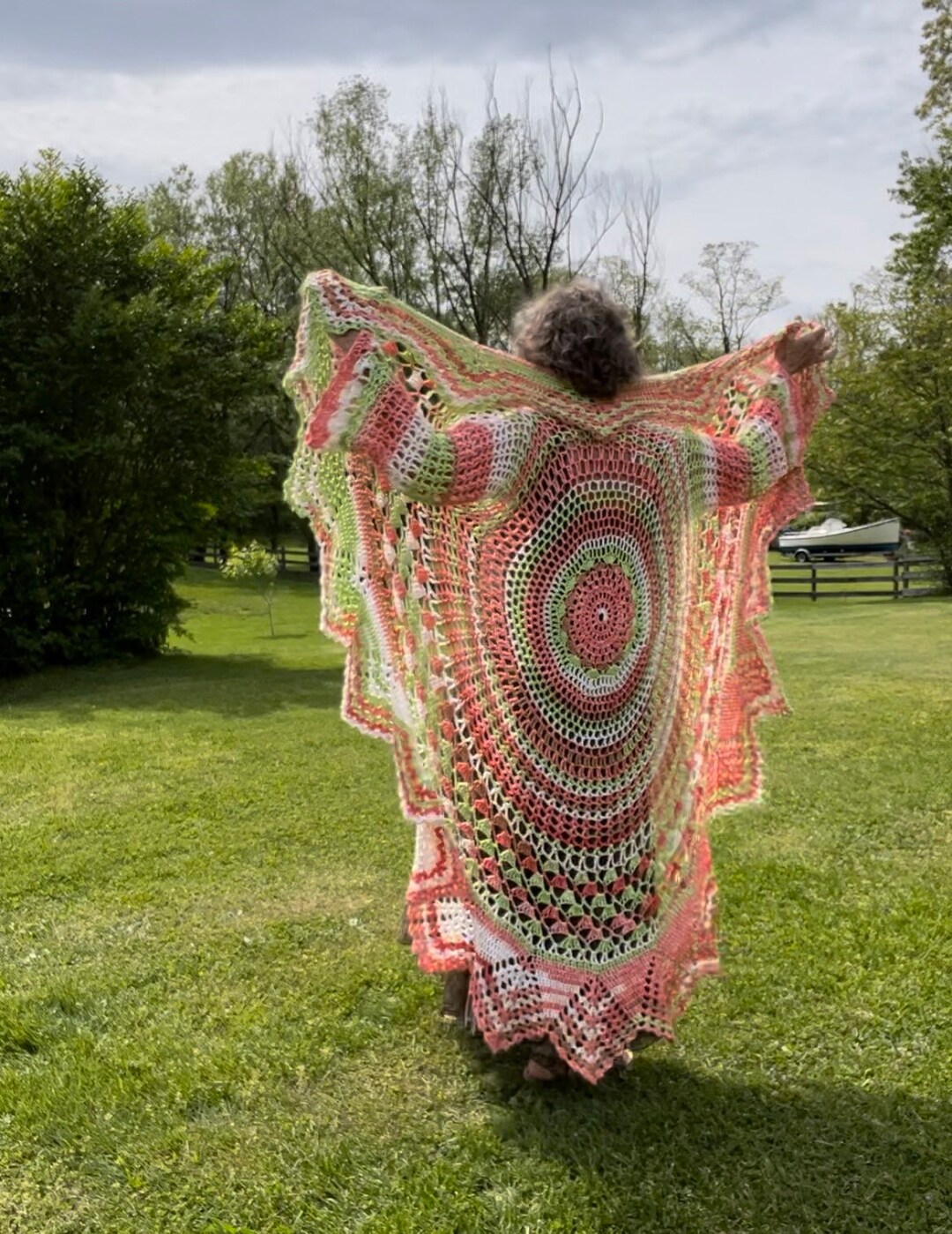 Crochet Hippie Sweater, 70's Hippie Sweater, Bohemian Hippie Sweater ...