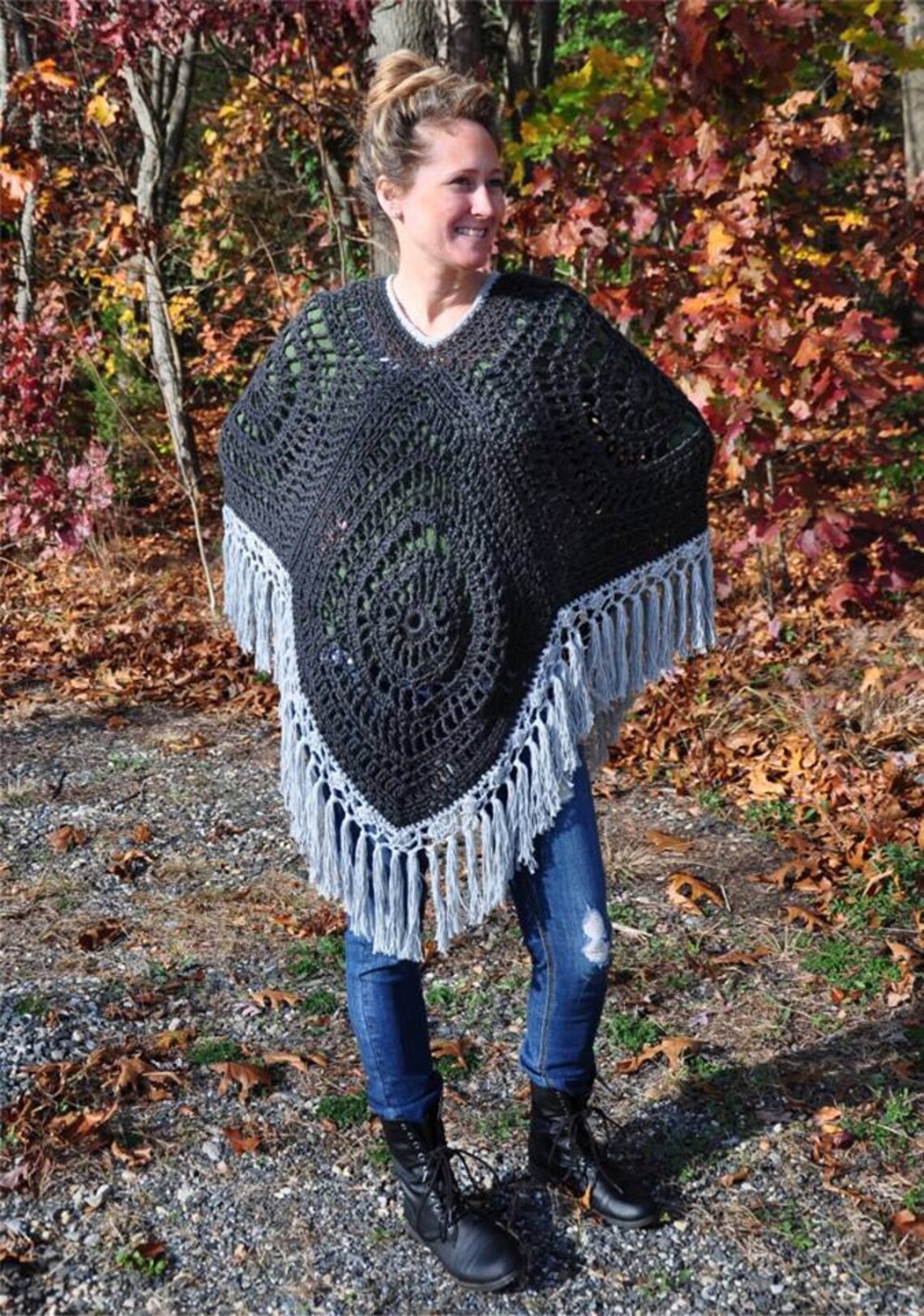 Crochet Poncho Pattern Fringe Poncho Crochet PATTERN Crochet - Etsy